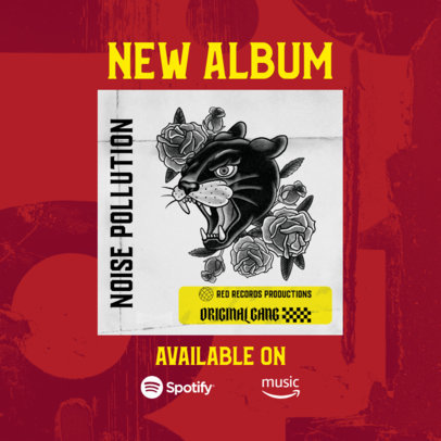 Placeit - Instagram Post Design Template for a New Album Announcement