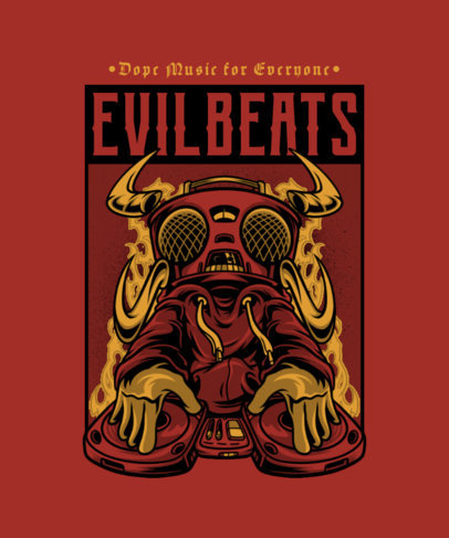 Placeit - T-Shirt Design Template Featuring Hip-Hop Culture Character ...