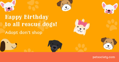 Placeit - Facebook Post Template for a Happy Dogust Day Featuring ...