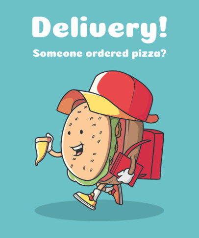 Placeit - Illustrated T-Shirt Design Template Featuring a Broccoli and ...