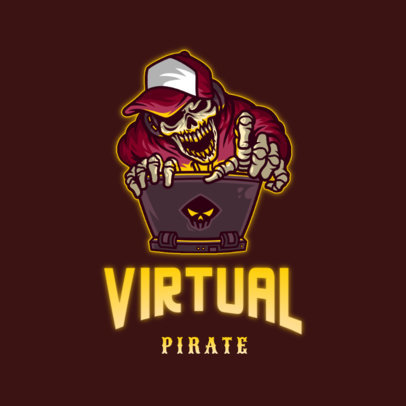 Placeit - Horror Gaming Logo Maker with a Skeleton Graphic