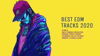 Placeit - YouTube Thumbnail Template for an EDM Channel with Futuristic ...