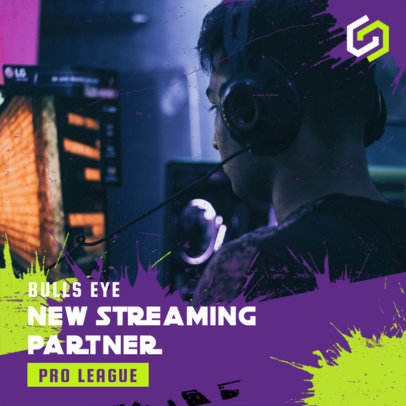 Placeit - Gaming Instagram Post Template to Welcome New Team Members