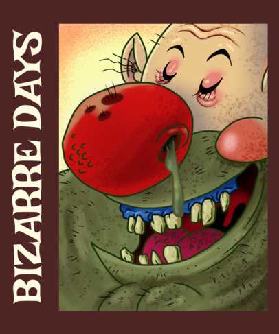 Placeit - Gross T-Shirt Design Maker with a Vomiting Monster Graphic