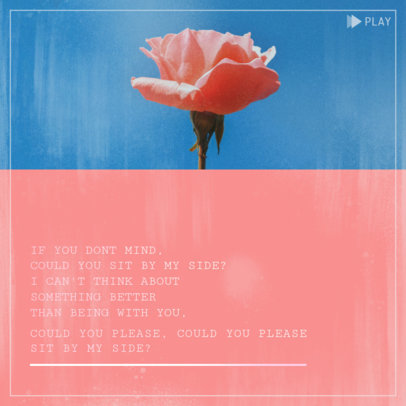 Placeit - Instagram Post Design Template with Song Lyrics Quotes