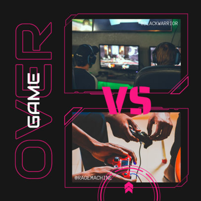 Placeit - Instagram Post Template for a Live Gaming Match Ad