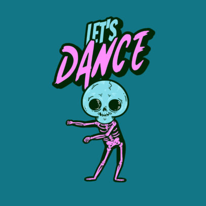 Placeit - Streetwear Logo Maker Featuring a Funny Skeleton Clipart