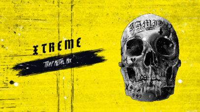 Placeit - YouTube Thumbnail Maker Featuring Trap Metal-Style Graphics