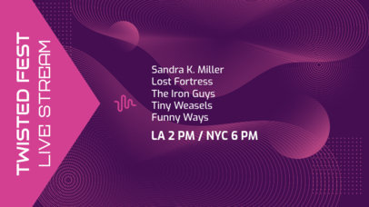 Placeit - YouTube Thumbnail Template Featuring a Virtual Concert Lineup