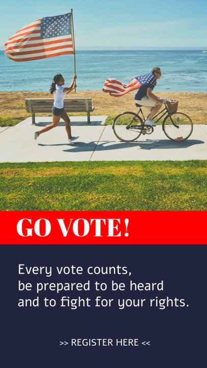 Placeit - Political Instagram Story Design Template Inviting People to Vote