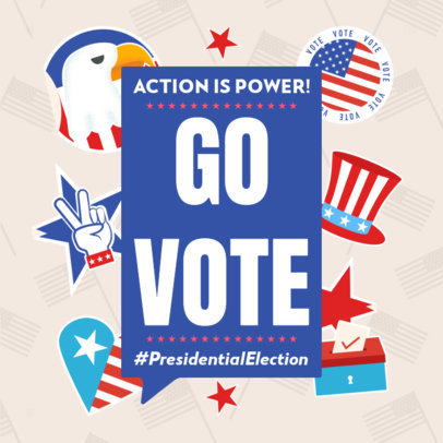 Placeit - Instagram Post Template for a Presidential Campaign with ...