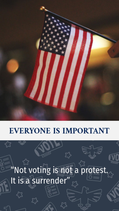 Placeit - Political Instagram Story Design Template Inviting People to Vote