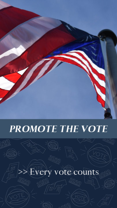 Placeit - Political Instagram Story Design Template Inviting People to Vote