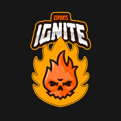 Placeit - Gaming Logo Generator with a Modern Graphic on Fire