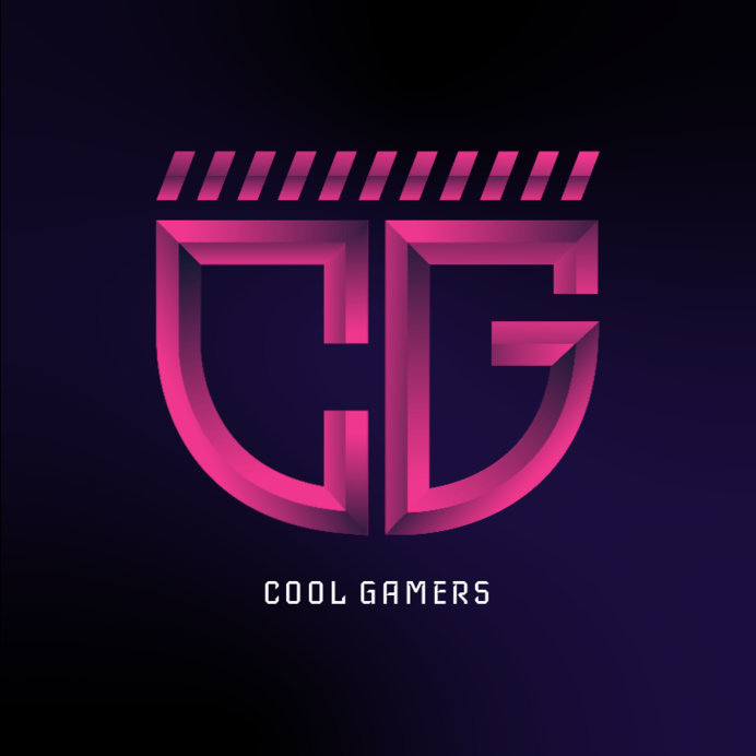 Placeit - Gamer Logo Maker Featuring a Monogram with Neon Colors