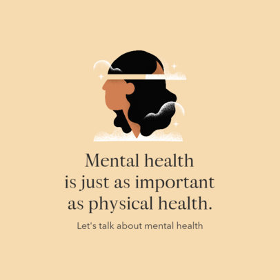 Placeit - Instagram Post Generator for a Mental Health Awareness Week