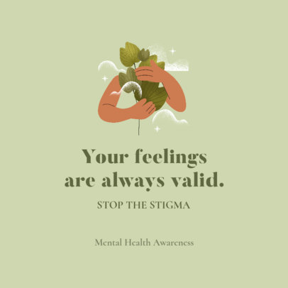 Placeit - Instagram Post Maker Featuring Mental Health Awareness Quotes