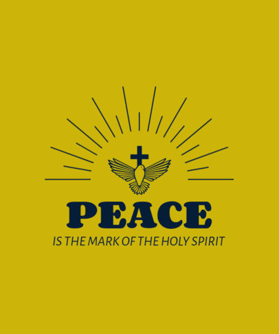 Placeit - T-Shirt Design Template Featuring a Holy Spirit Illustration