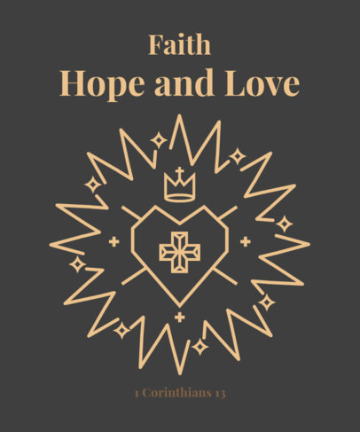 Placeit - T-Shirt Design Maker Featuring a Faithful Message and a ...