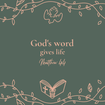 Placeit - Christian Instagram Post Design Creator Featuring Inspiring ...