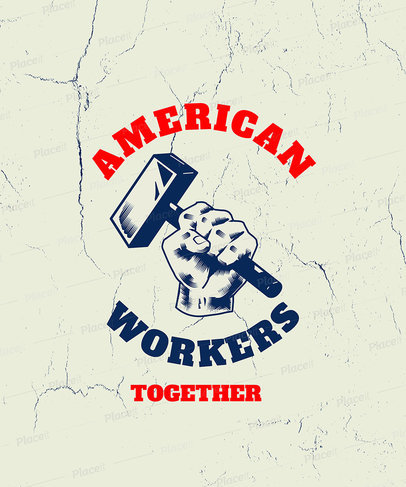 Placeit - T-Shirt Design Generator for American Labor Unions