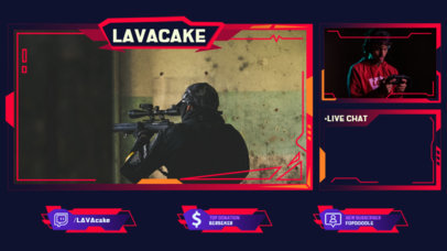 Placeit - Twitch Overlay Design Template for a Shooter Games Streamer