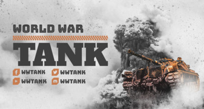 Placeit - War-Themed Twitch Banner Template for a Gaming Streamer
