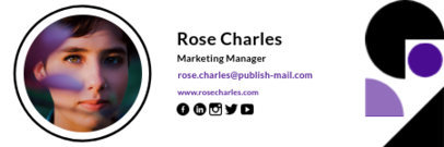 Placeit - Email Signature Template Featuring a Content Creator's Portrait