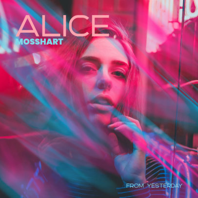 Placeit - Trippy Album Cover Design Template for an Alt-Rock Musician's EP