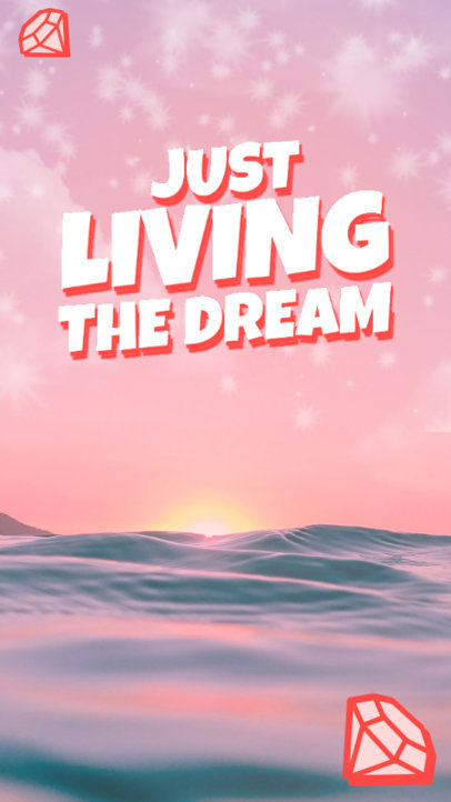 Placeit - VSCO-Styled Instagram Story Template Featuring a Sparkle Effect