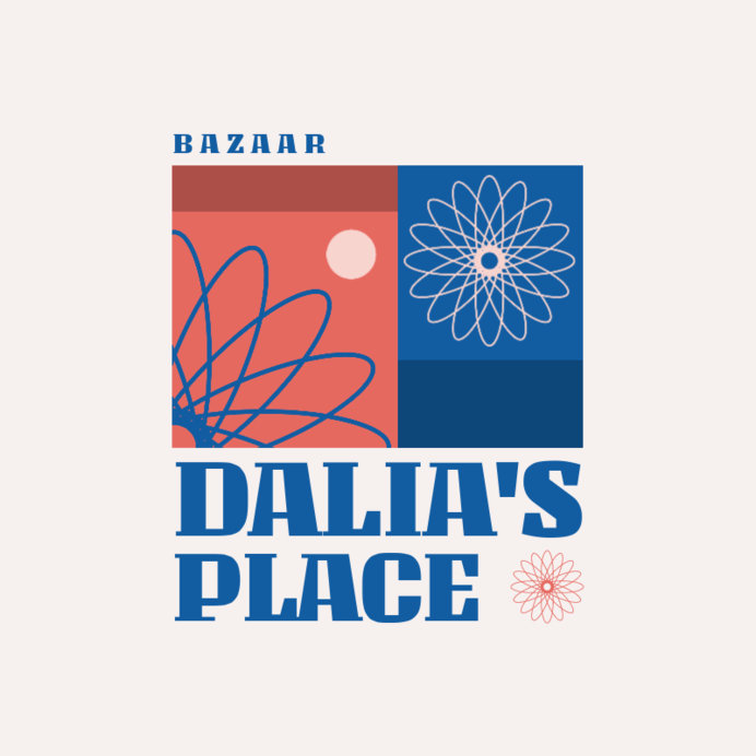 Placeit - Bazaar Logo Template Featuring Line Patterns and a Retro Style