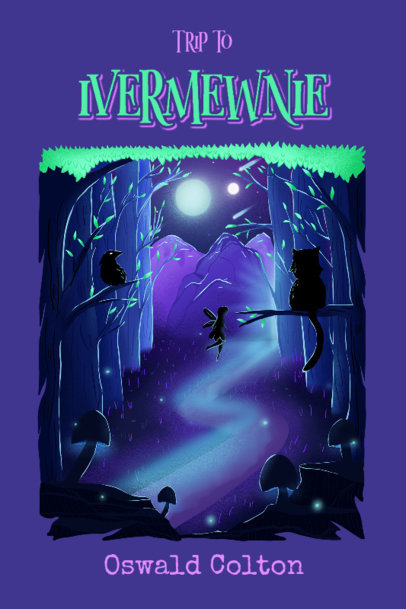 Placeit - Children's Book Cover Design Template with a Fantasy Landscape