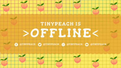Placeit - Retro Twitch Offline Banner Generator with a Pixel-Art Pattern