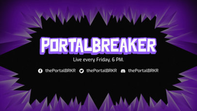 Placeit - Twitch Banner Template for Gaming Channels Featuring a Dark ...