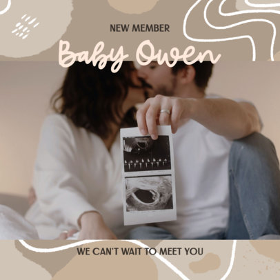 Placeit - Facebook Post Template for a Pregnancy Reveal Announcement