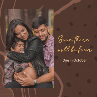 Placeit - Instagram Post Design Template for a Pregnancy Reveal