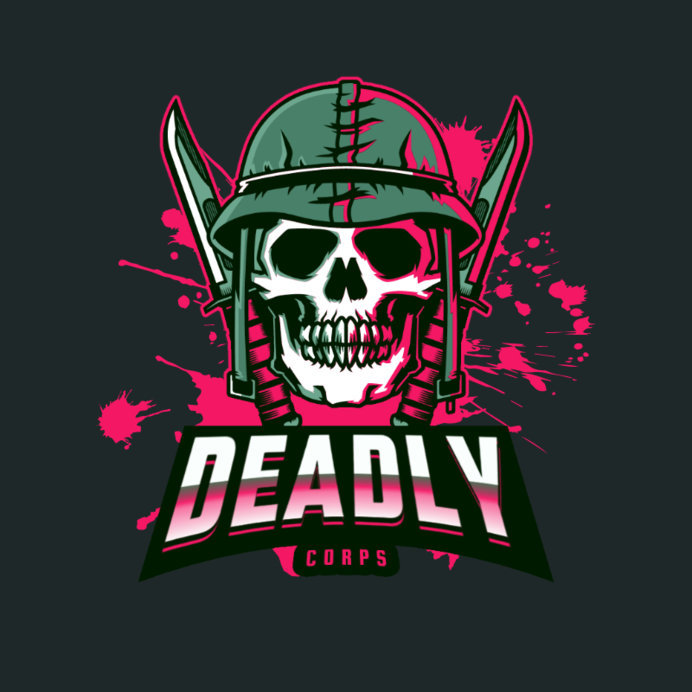 Placeit - Gaming Guild Logo Maker with a Soldier's Skull Graphic