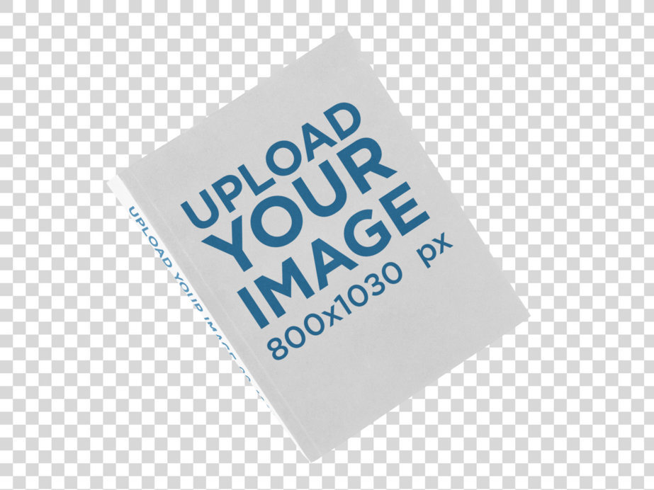 Placeit - Slightly Bent Paperback Book Mockup Angled on a Transparent ...