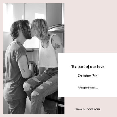 Placeit - Elegant Instagram Post Design Template to Announce a Wedding Date