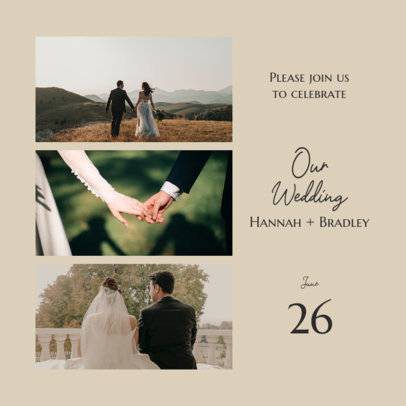Placeit - Instagram Post Template for Engaged Couples Featuring a ...