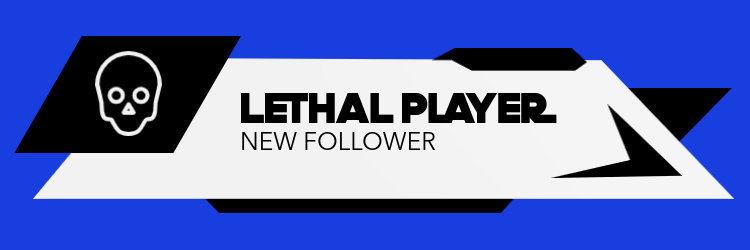 Placeit - Twitch Alert Box Creator for a New Follower with a Skull Icon