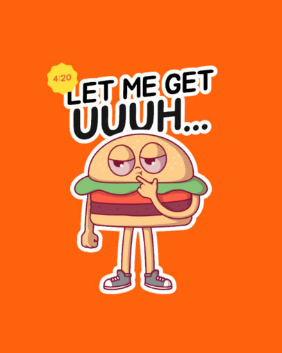 Placeit - 420-Styled T-Shirt Design Template with a Funny Quote