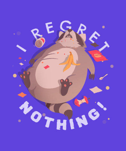 Placeit - Hilarious T-Shirt Design Template with a Graphic of a Round Bear