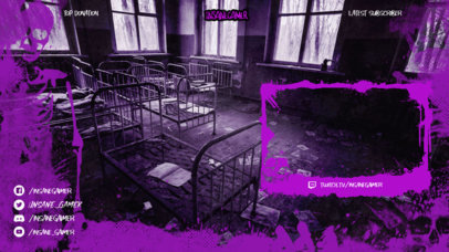 Placeit - Twitch Overlay Design Template with Horror-Themed Graphics