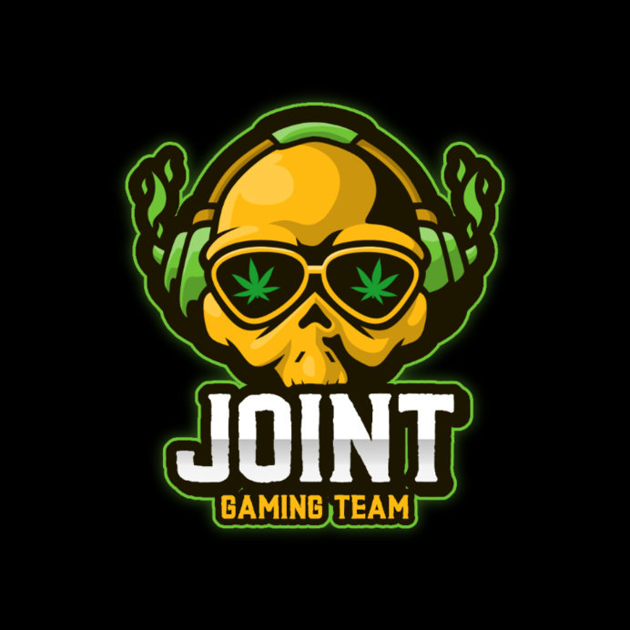Placeit - Gaming Logo Creator with a Marijuana-Themed Skull Graphic