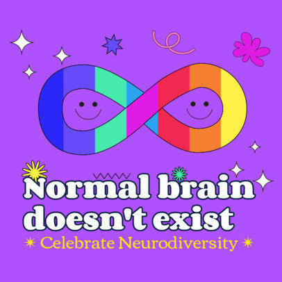 Placeit - Instagram Post Design Template to Commemorate Neurodiversity