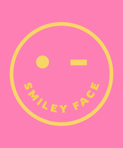 Placeit - T-Shirt Design Generator Featuring Smiley Faces with Text