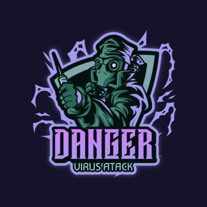 Placeit - Gaming Logo Maker with a Gas Mask Clipart