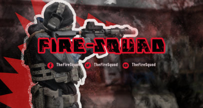 Placeit - Cool Twitch Banner Creator for Gamers Featuring a Shooters Theme