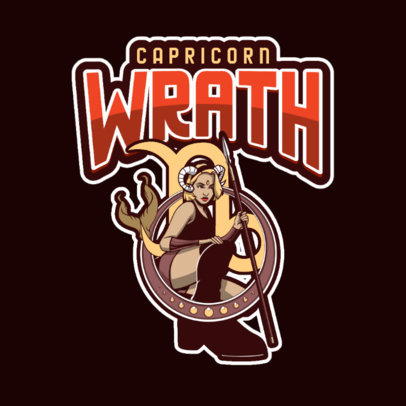 Placeit - Zodiac-Themed Logo Maker Featuring an Illustrated Woman with ...